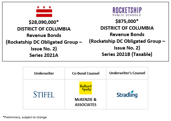 $28,090,000 * DISTRICT OF COLUMBIA Revenue Bonds (Rocketship DC ...