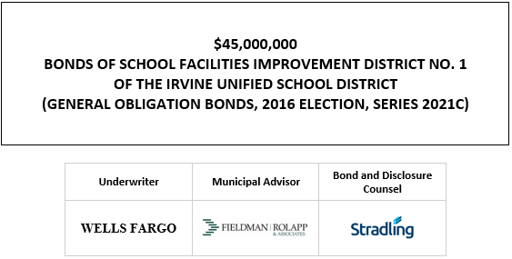$45,000,000 BONDS OF SCHOOL FACILITIES IMPROVEMENT DISTRICT NO. 1 OF ...